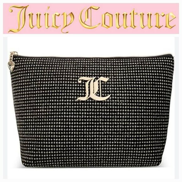 Juicy Couture | Bags | Juicy Couture Jc Logo Glitter Cosmetic Pouch ...
